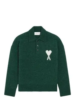 AMI Paris De Coeur Polo Shirt - Green