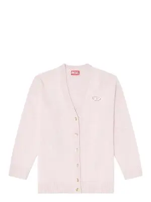 DIESEL® Logo Wool Blend Cardigan - Pink