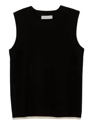 COVE Wool And Cashmere Blend Tank - Black