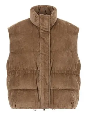 Brunello Cucinelli Quilted Corduroy Waistcoat - Cream
