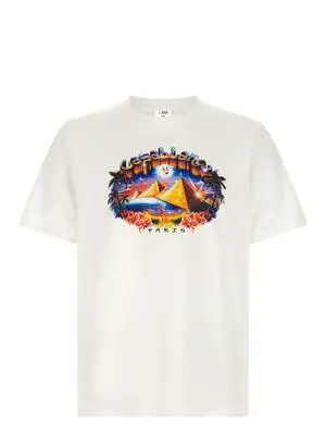 Casablanca Tourism' Print T-shirt - White