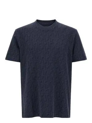 Fendi Ff' Piquet T-shirt - Blue