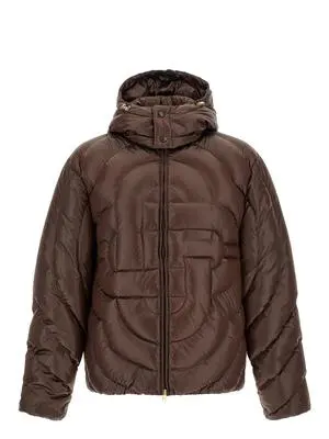 Casablanca Diamond Monogram Quilted Down Jacket - Brown