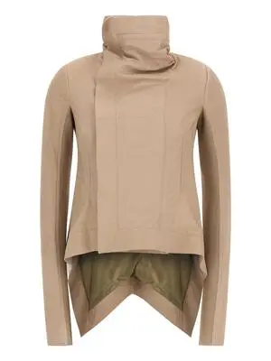 Rick Owens RICK OWENS Naska Leather Biker Jacket Cream