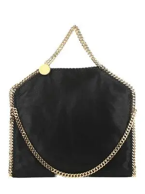 Stella McCartney Shaggy Deer Falabella Fold Over Handbag - Black