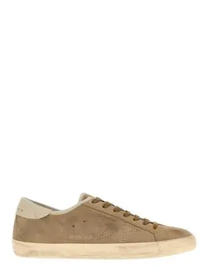 GOLDEN GOOSE Camel Suede Super-star Sneakers - Brown
