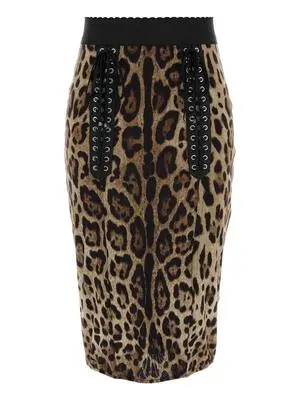 Dolce & Gabbana Printed Jacquard Pencil Skirt - Multicolor