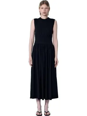 TOTEME Sleeveless Cotton Tee Dress - Black
