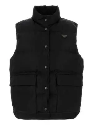 Prada Re-nylon Down Vest - Black