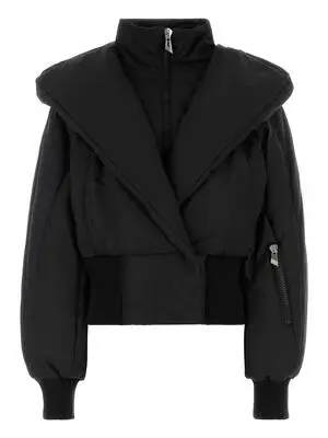 Attico Cotton Blend Padded Jacket - Black