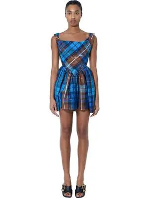 VIVIENNE WESTWOOD Mini Plaid Dress - Blue