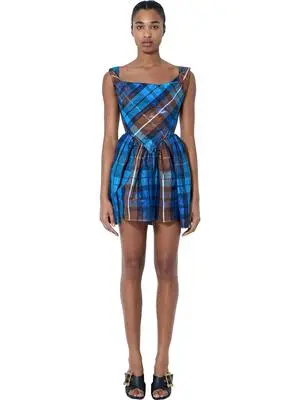 VIVIENNE WESTWOOD Mini Plaid Dress - Blue
