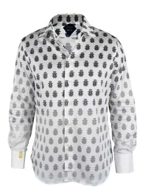 BILLIONAIRE Ls Milano All Over Shirt - White