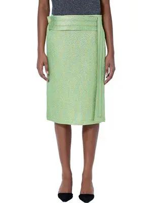 Marni Wrap-effect Midi Skirt - Green