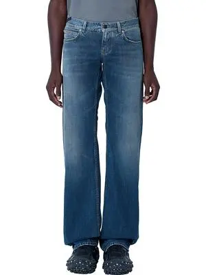 Balenciaga Low Rise Straight Leg Jeans - Multicolor