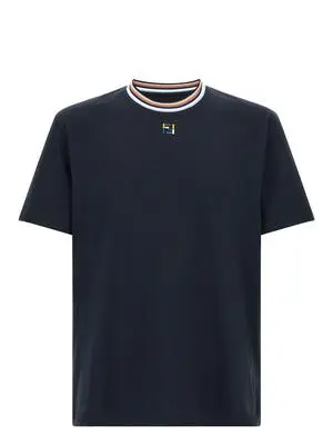 Fendi Ff Stitching' T-shirt - Blue