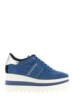 Stella McCartney Stella McCartney "Sneakelyse" Denim Platform Sneakers Blue