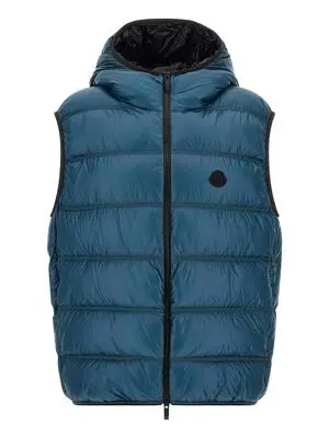 Moncler Panestrel Quilted Vest With Hood - Blue