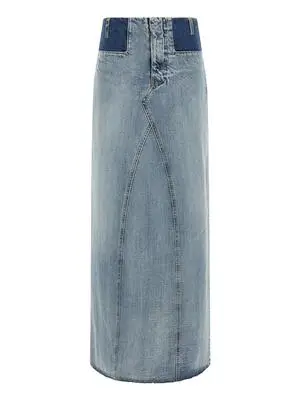 MAISON MARGIELA MAISON MARGIELA "Memory Of" Deconstructed Denim Maxi Skirt