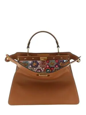 Fendi Peekaboo Iseeu Handbag In Smooth Calf Leather - Brown