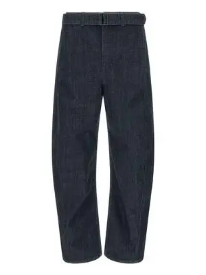 LEMAIRE Twisted Belted Jeans - Blue