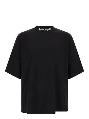 Palm Angels Logo Print T-shirt - Black