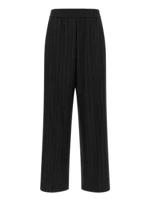 Brunello Cucinelli Micro Sequin Pinstripe Wide Leg Pants - Blue
