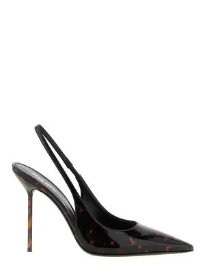 Paris Texas Lidia Slingback Stiletto Pumps With Tortoiseshell Motif - Multicolor