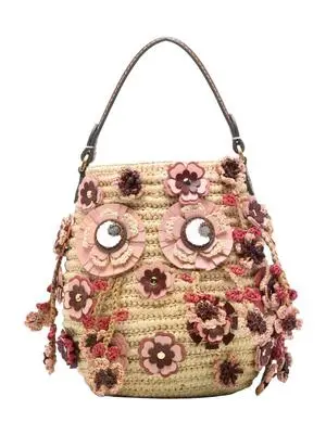 ANYA HINDMARCH Floral Embellished Tote Bag - Neutrals