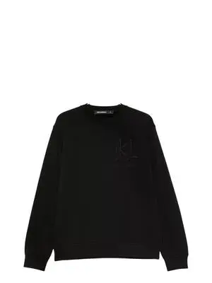 Karl Lagerfeld Logo-embroidered Sweatshirt - Black
