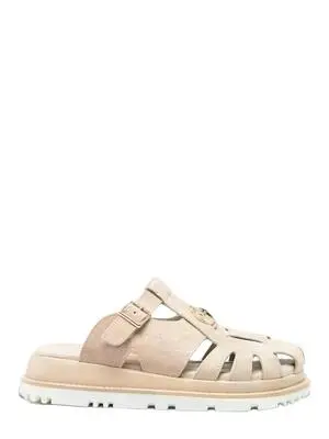 SERGIO MORETTI FIRENZE Buckle-fastening Cut-out Sandals - Neutrals