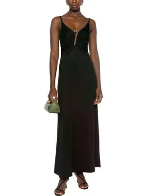 Christopher Esber Christopher Esber Ruched Cut-Out Maxi Dress Black
