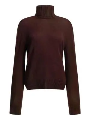 SEMPER Roll-neck Cashmere Sweater - Red