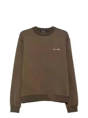 Karl Lagerfeld Logo-print Crew-neck Sweatshirt - Brown