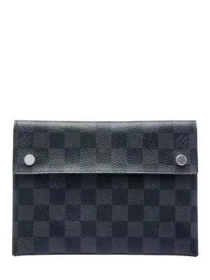 LOUIS VUITTON Damier Graphite Alpha Pochette Mm Clutch Bag - Black