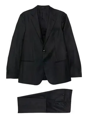 Giorgio Armani Single-breasted Buttoned Suit - Blue
