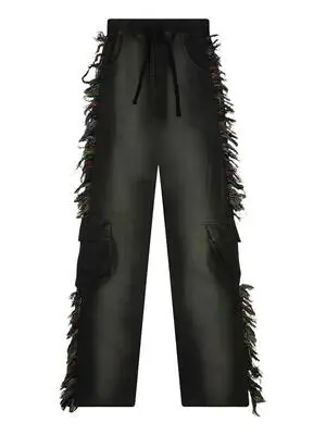 ALCHEMIST Alchemist Cargo Pants With Gradient Fringe Trim