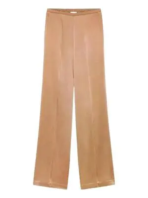 FORTE_FORTE Satin Finish Wide-leg Trousers - Neutrals