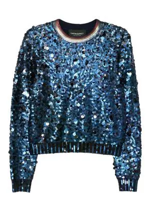 CYNTHIA ROWLEY Cynthia Rowley Sequin Embellished Sweater