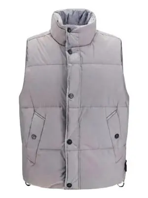 Stone Island Crinkle Reps Ny Quilted Padded Gilet - Grey