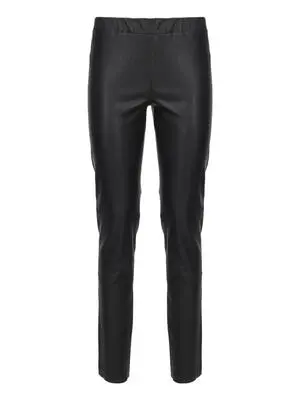 ARMA Mid-rise Skinny Leather Trousers - Black