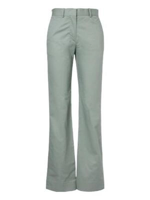 Acne Studios Acne Studios Cotton Twill Wide-Leg Tailored Pants Gray