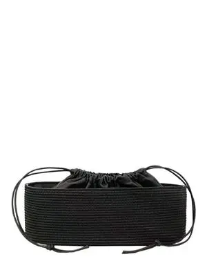 AMPHORA Sofia Drawstring Shoulder Bag - Black
