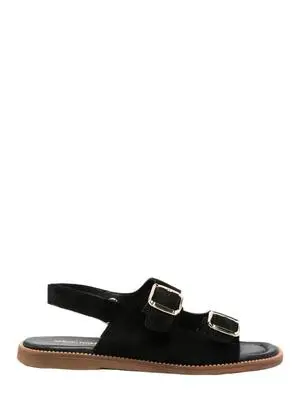 SERGIO MORETTI FIRENZE Suede Sandals - Black