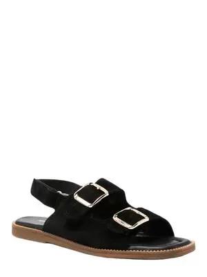 SERGIO MORETTI FIRENZE Suede Sandals - Black