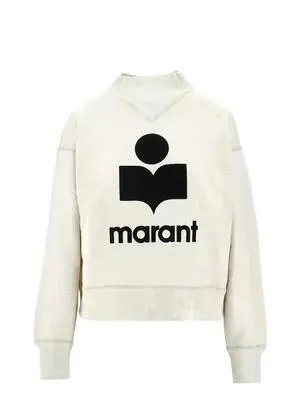MARANT ETOILE Moby Logo Print Sweatshirt - Neutrals