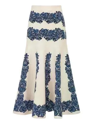 Ulla Johnson Alessia Jacquard-knit Midi Skirt - Neutrals