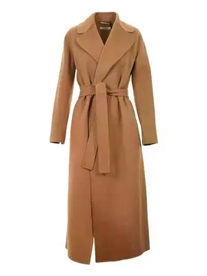 Max Mara Belted Notch-lapel Coat - Neutrals