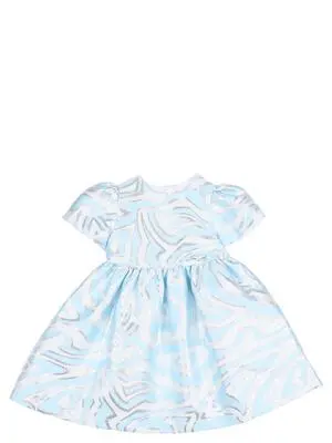 Emilio Pucci Short Sleeve Dress With Pleated Skirt - Light Blue