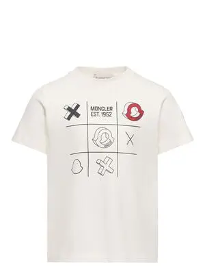 MONCLER Moncler Enfant Tic Tac Toe Print Jersey T-Shirt